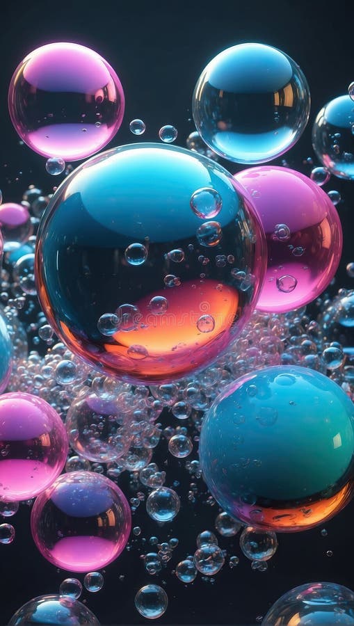 Colored air bubbles stock illustration. Illustration of transparent ...