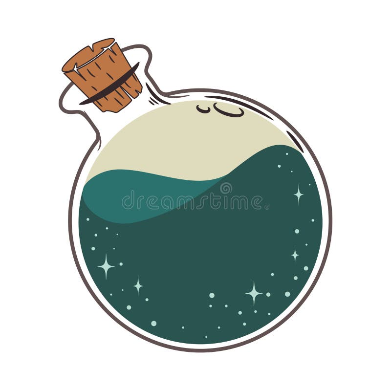 Colored Alchemy Potion Flask Vial Vector Stock Vector - Illustration of ...