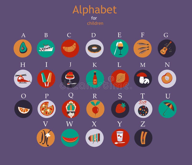 Colored alphabet. stock vector. Illustration of education - 43310151