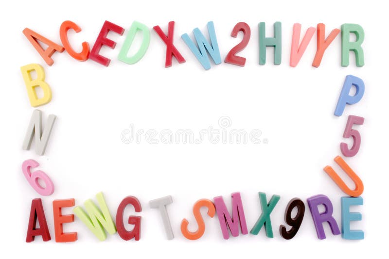 Colored alphabet frame stock photo. Image of letters - 35694156