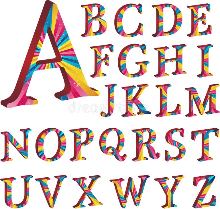 Colored Alphabet Stock Illustrations – 48,088 Colored Alphabet Stock ...