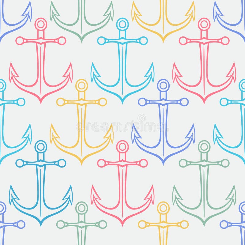 Anchor pattern stock vector. Illustration of light, anchor - 24823420