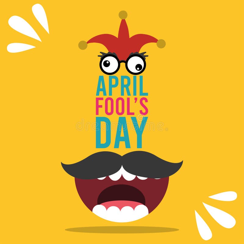 Colored April Fool Day Template Vector Stock Vector - Illustration of ...