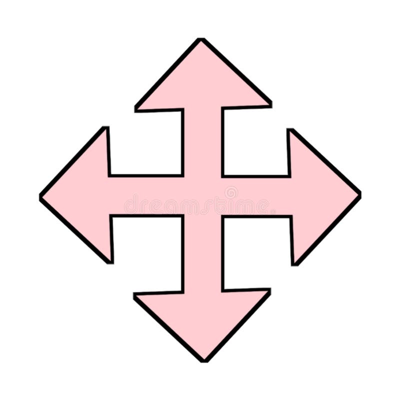 Colored Arrow Symbols Indicate Direction Stock Illustration ...