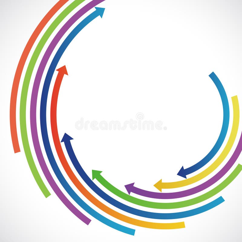 Colored arrows stock vector. Illustration of chart, onwards - 19945573