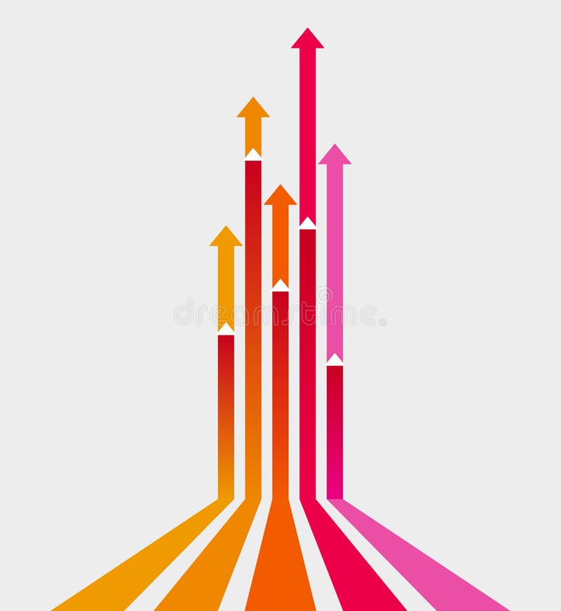 Rising arrows stock illustration. Illustration of arrows - 22231540