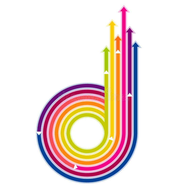 Colored arrows stock vector. Illustration of chart, onwards - 19945573