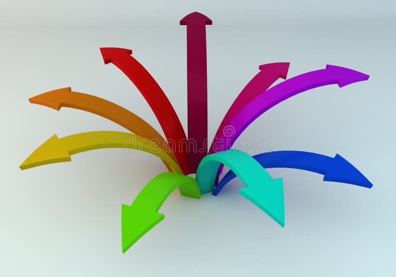 Colored arrows stock illustration. Illustration of arrows - 26579907