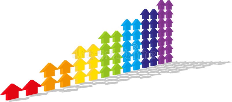 The colored arrows stock vector. Illustration of progress - 27119207