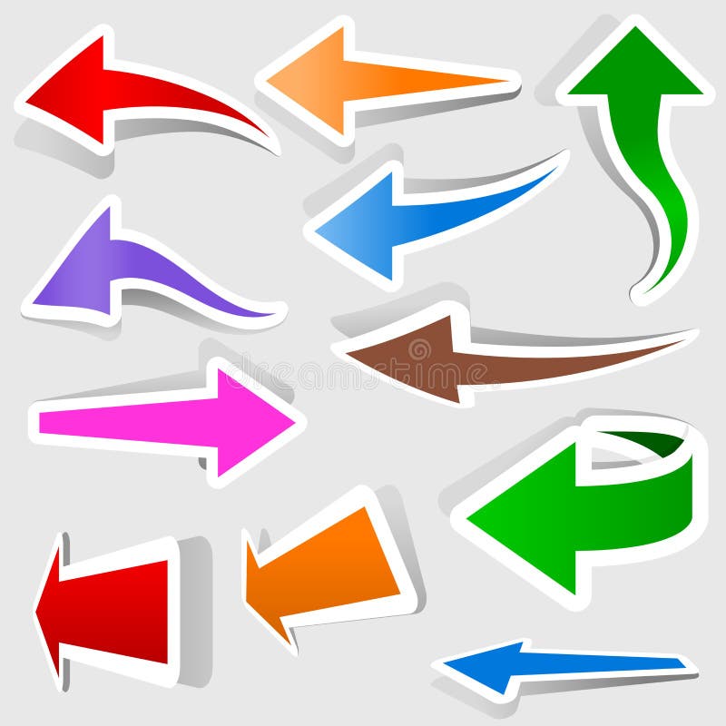 Colored Arrows stock vector. Illustration of swirl, pointing - 27279831 Colored Arrows stock vector. Illustration of swirl, pointing - 27279831
