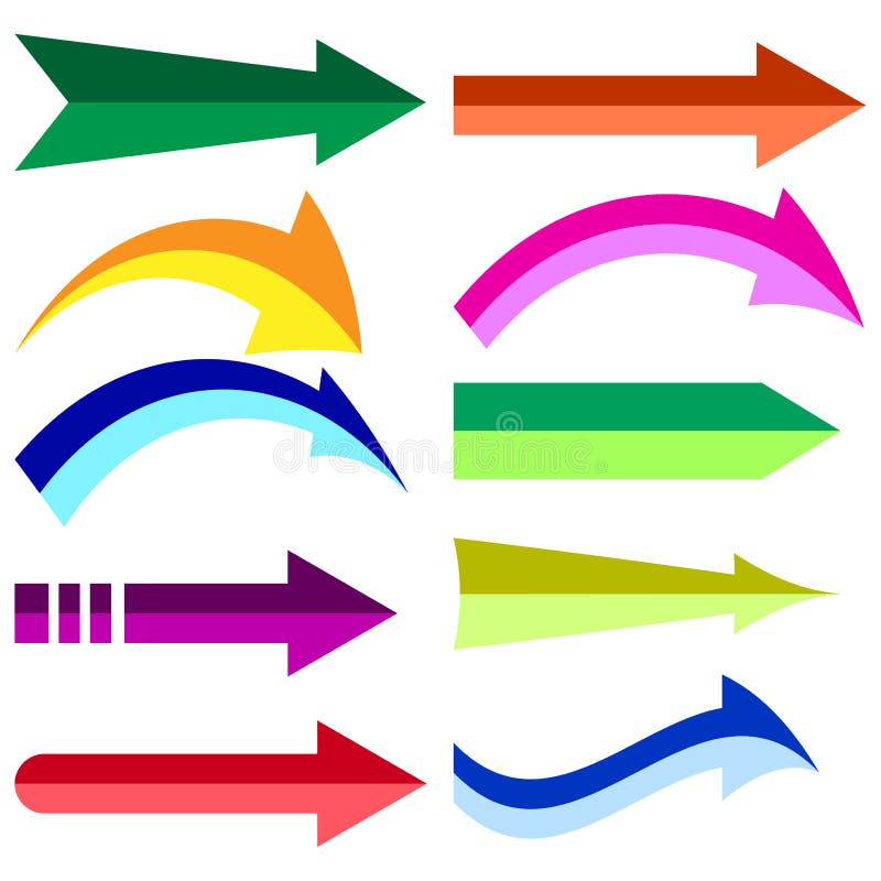 Colored Arrows. Arrow 3d Vector Icon. Vector Illustration. Stock Image ...