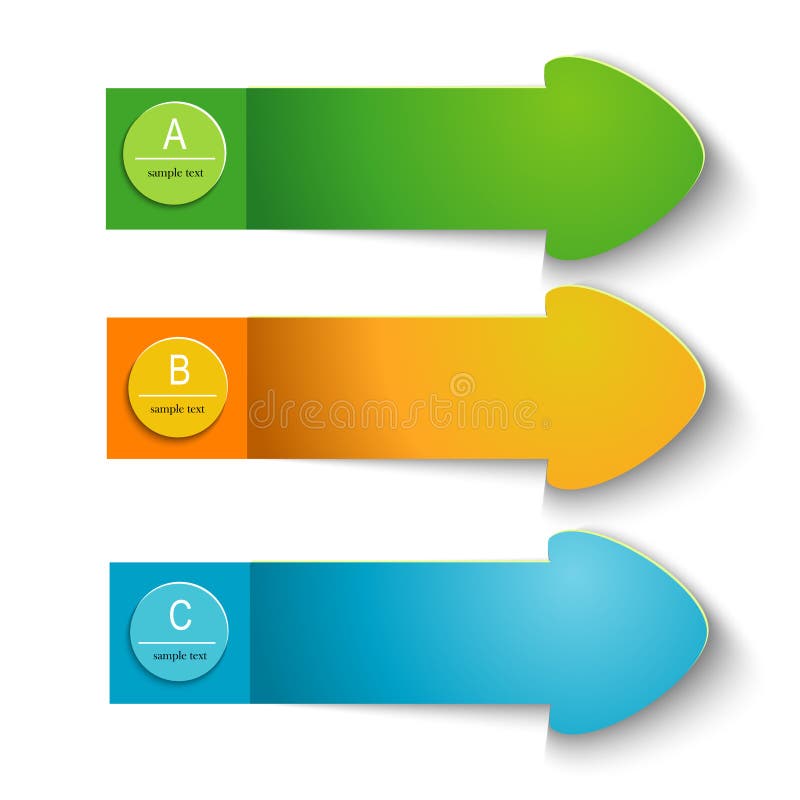 Colored arrows stock vector. Illustration of illustrations - 34876847