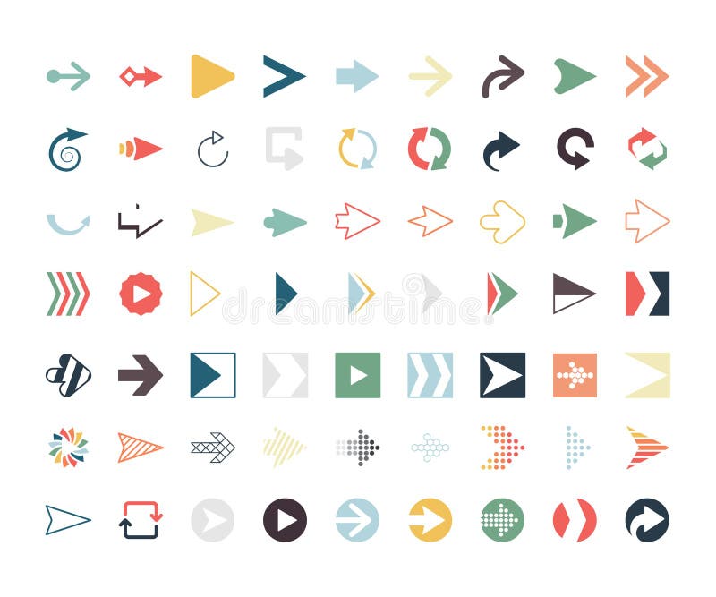 Arrows Direction. Road Signs for Street or Highway Traffic Navigation ...