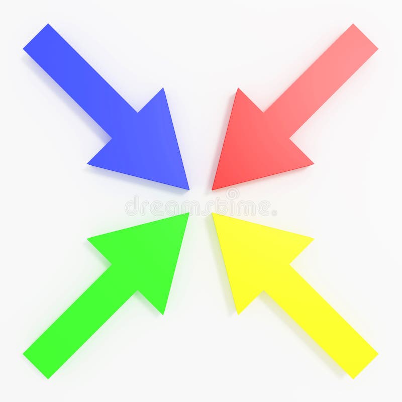 Colored arrows stock illustration. Illustration of shape - 49066879
