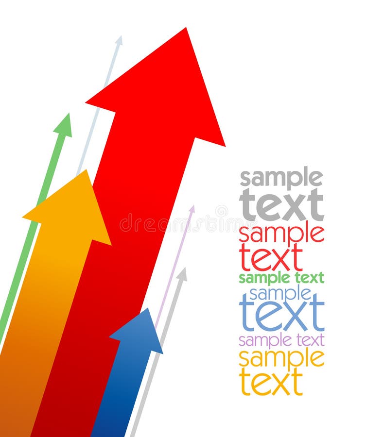 Colored Arrows Design Template Stock Vector - Illustration of money ...