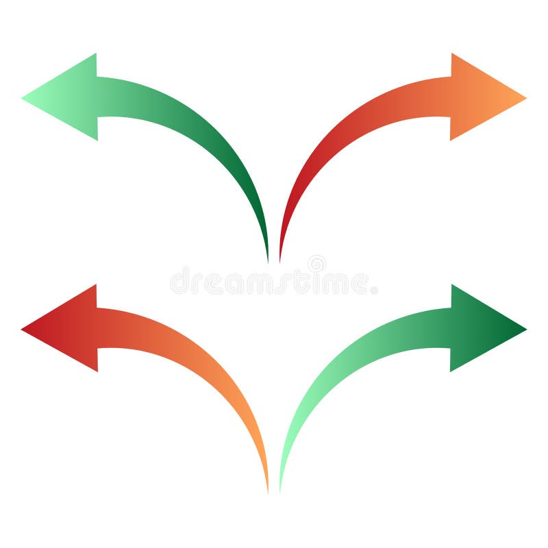Colored Up Arrows. Growth Chart Sign. Business Success. Vector ...