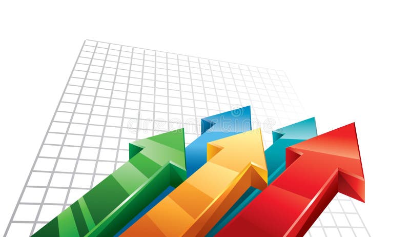 Colored arrows moving up stock vector. Illustration of leadership - 7277285