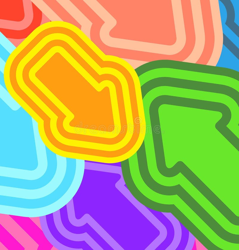 Colored arrows vector stock vector. Illustration of onwards - 26939340