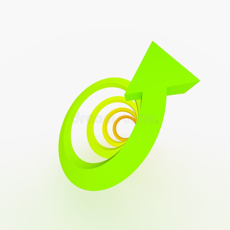 Colored Ascent Arrow, Spiral Stock Illustration - Illustration of ...