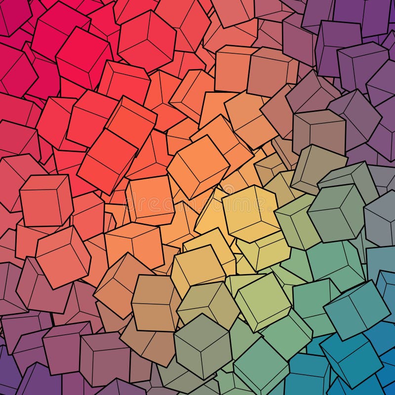 Colored Background from Cubes. Background Template. Eps 10 Stock ...