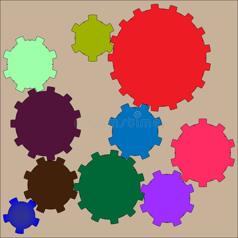 Colored Gears, Concept Teamwork, Staff, Partnership - Vector Stock ...
