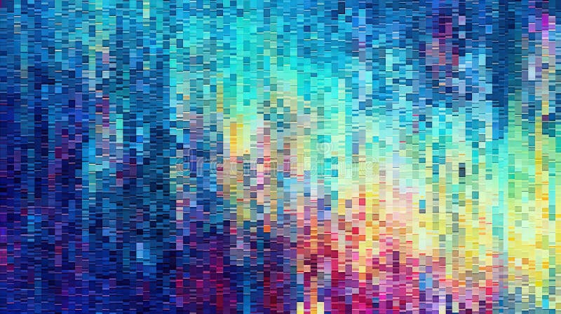 Abstract Gradient Pixel Background with Glitch Effect by Generative AI ...