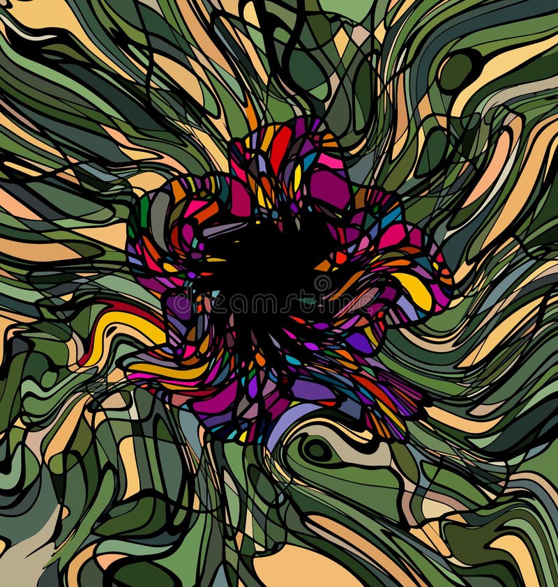 Colored Background Image Abstract Ornament with Figure Flower Stock ...