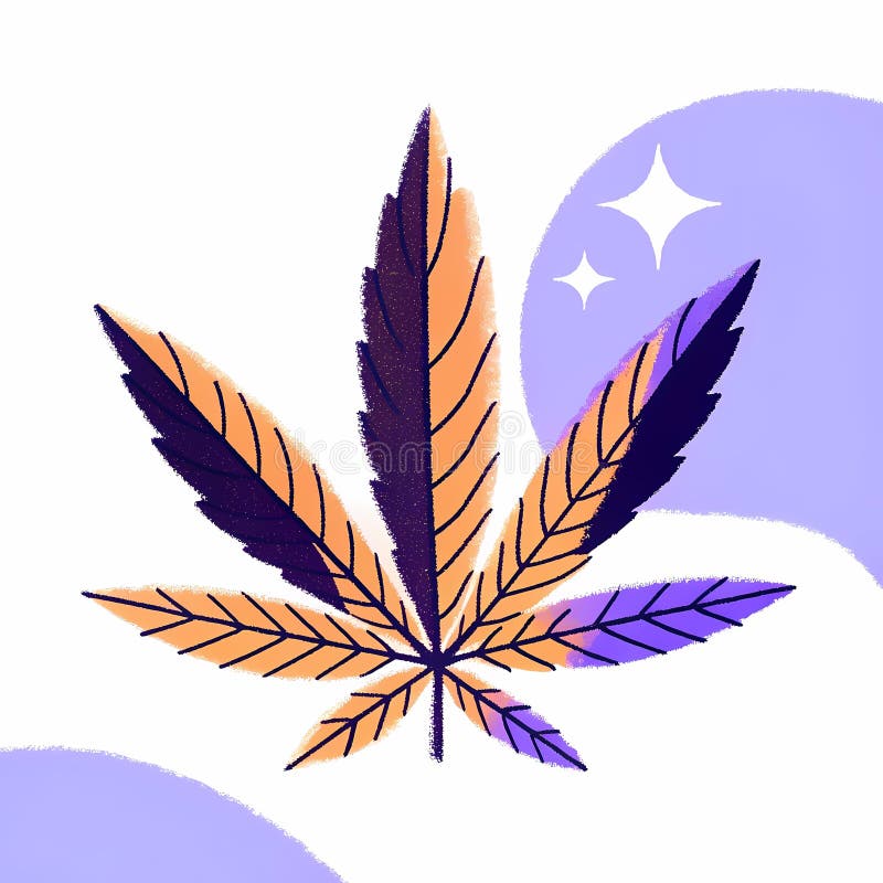 Colored Background with a Pattern of Cannabis Leaves and a Rainbow ...