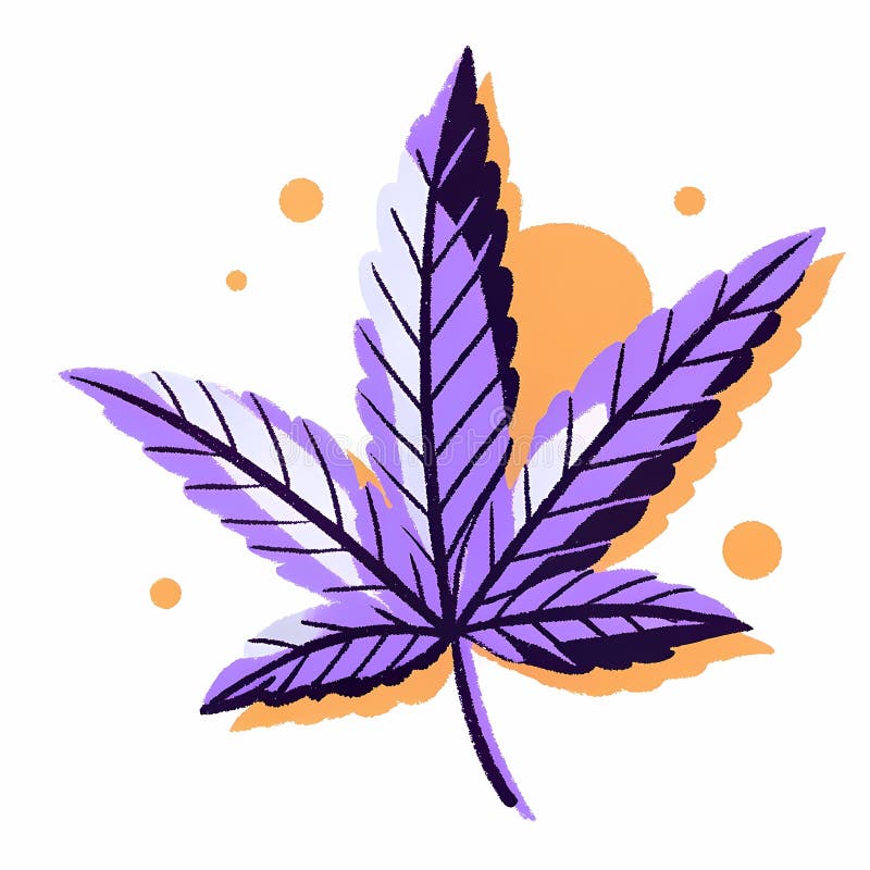 Colored Background with a Pattern of Cannabis Leaves and a Rainbow ...