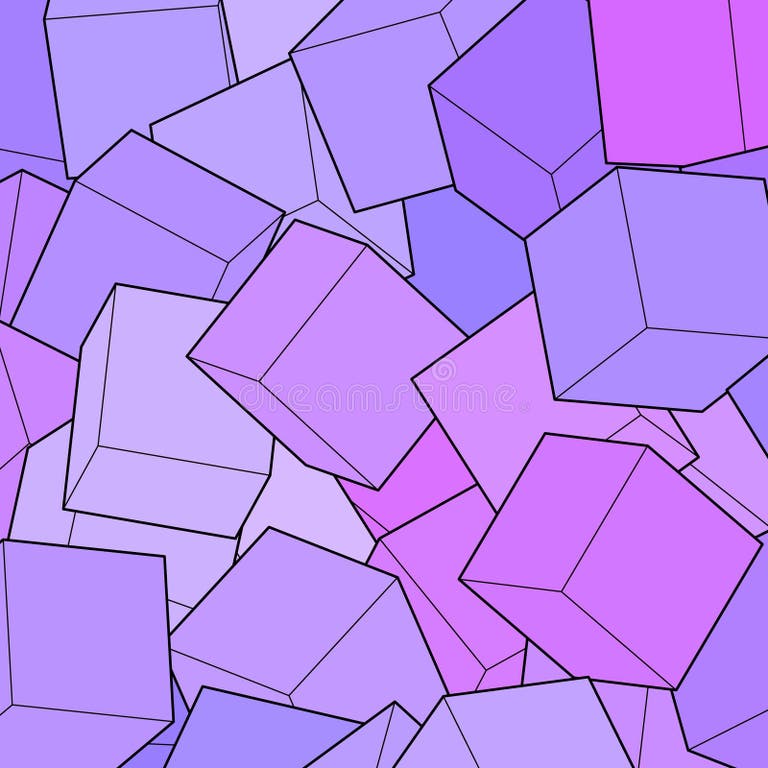 Colored Background from Purple Cubes. Design Element. Vector Template ...