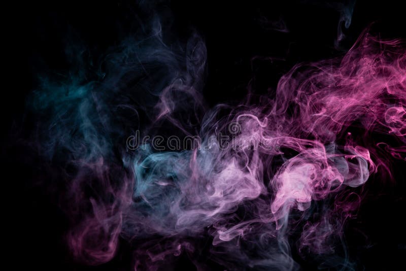 Colored Background with Winding Clouds of Smoke from Patterns of ...
