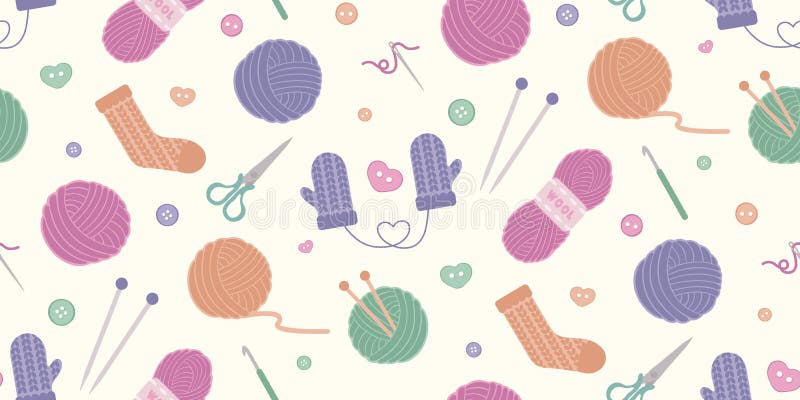 Colored Background for Yarn Tailor Store. Stock Vector - Illustration ...