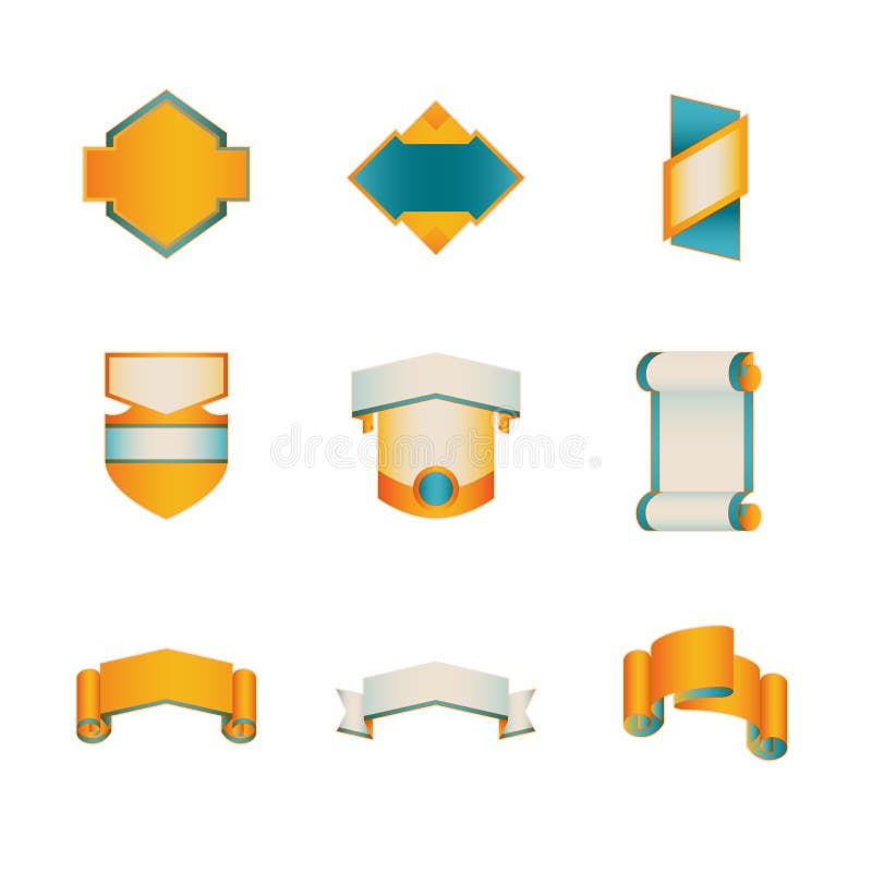 Colored Badge Template Series 5 of 5. Stock Vector - Illustration of ...