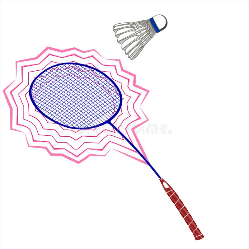 Shuttlecock Badminton Racket Stock Illustrations – 7,119 Shuttlecock ...