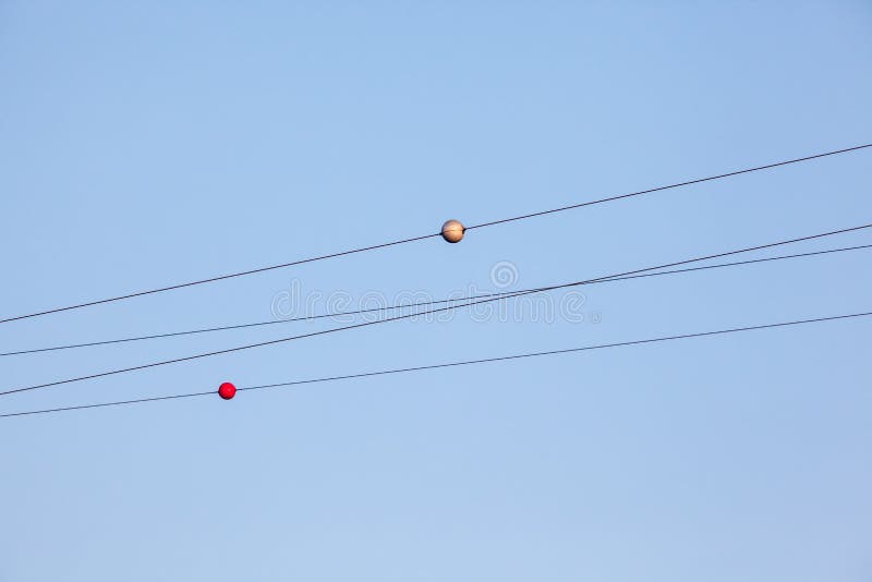 High Voltage Cable with a Ball Stock Image - Image of large, technology ...