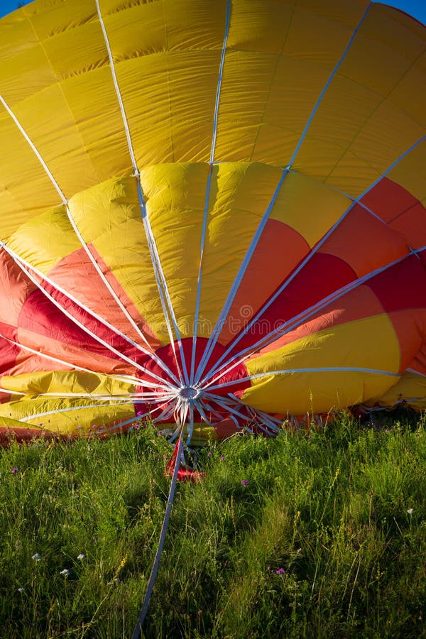 Balloons at the start stock photo. Image of summer, grass - 123526500