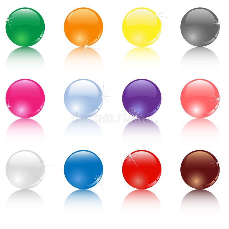 9 balls - rainbow set stock photo. Illustration of gold - 25565342