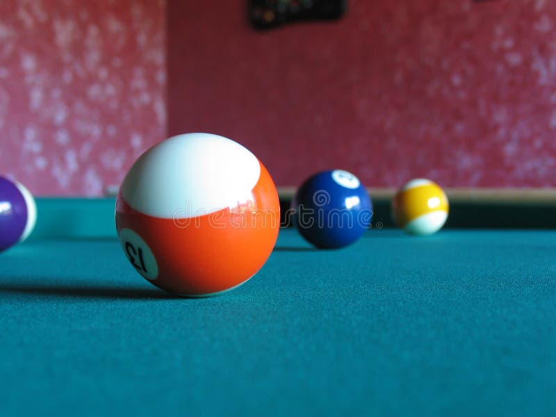 Colored balls stock image. Image of billiards, table - 13545651