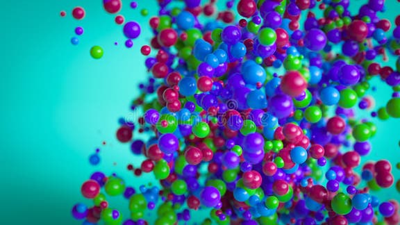 Colored Balls Background Theme Render Stock Illustration - Illustration ...