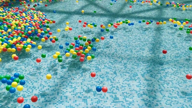 Colored Balls Floating and Moving in Water Stock Footage - Video of ...