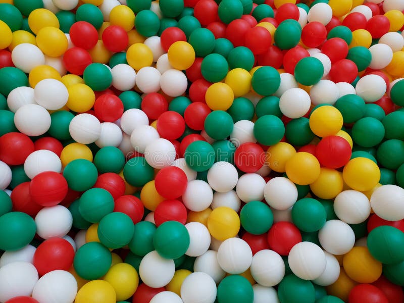 The Colored Balls from the Pool Closeup Stock Image - Image of round ...
