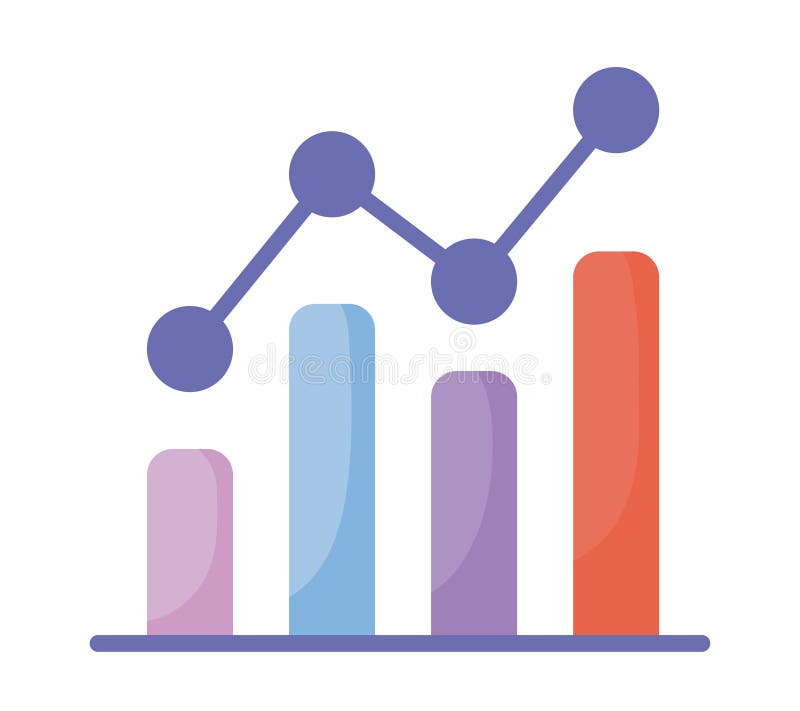 Colored bar graph stock vector. Illustration of vector - 229011291