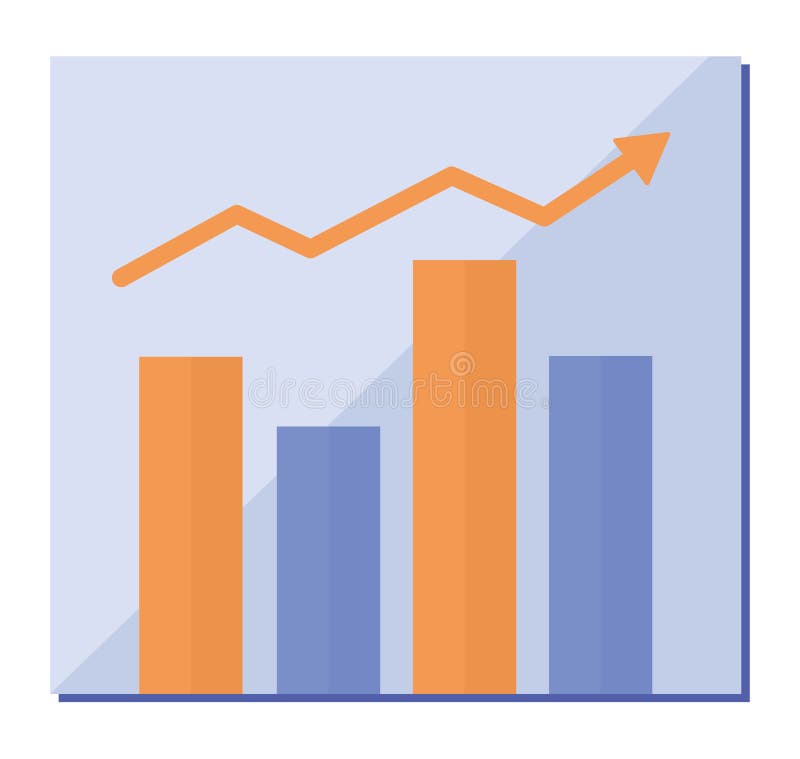 Colored bar graph stock vector. Illustration of infographic - 256278858