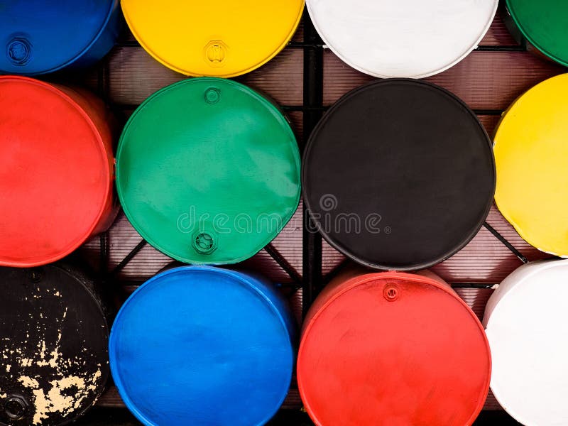 Colored barrels stock photo. Image of mixed, holiday - 81367440