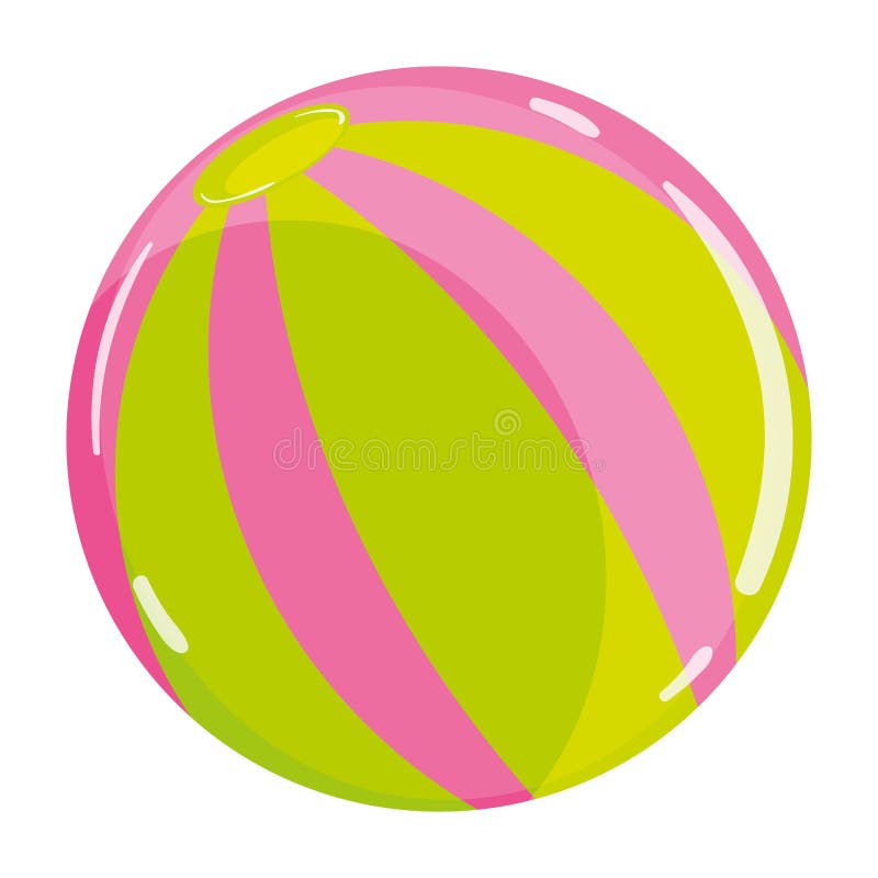 Colored Beach Ball Summer Icon Vector Stock Illustration - Illustration ...