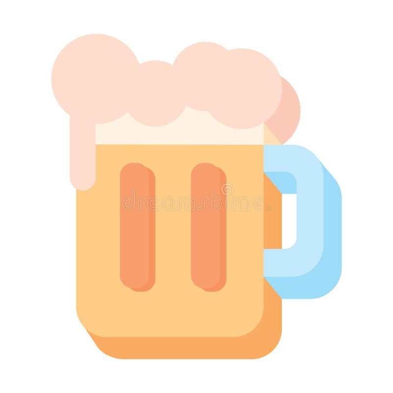 Colored Beer Mug Icon. Vector Stock Vector - Illustration of alcohol ...
