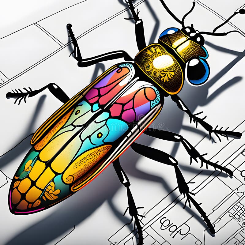 Colored Beetle, AI-Generatet Stock Illustration - Illustration of ...
