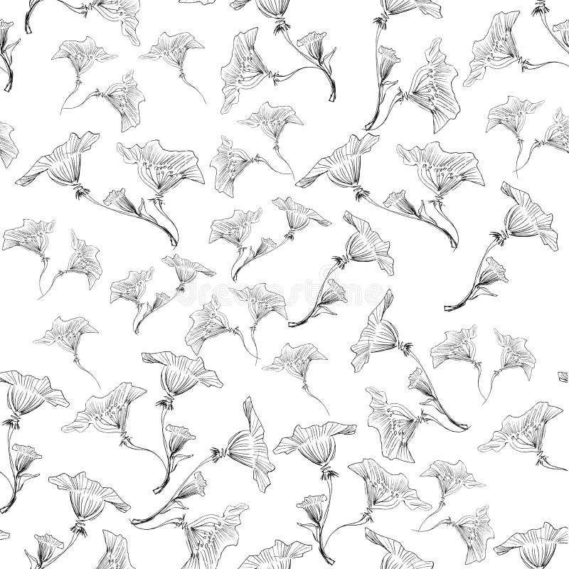 Colored Bell. Leaflets with Flowers. Von Pattern. Texture Plants Stock ...