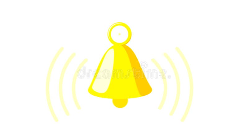 Bell Ringing Symbol HD Animation Stock Footage - Video of black ...