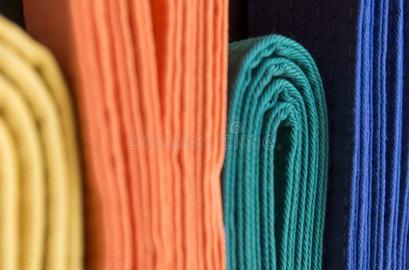 Colored belts stock photo. Image of fashionable, design - 77397668